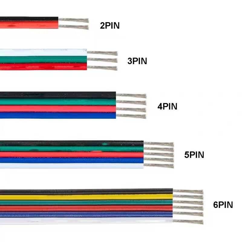22Awg Cable Power Cord Side Connection Extension 20-100 Meter ...