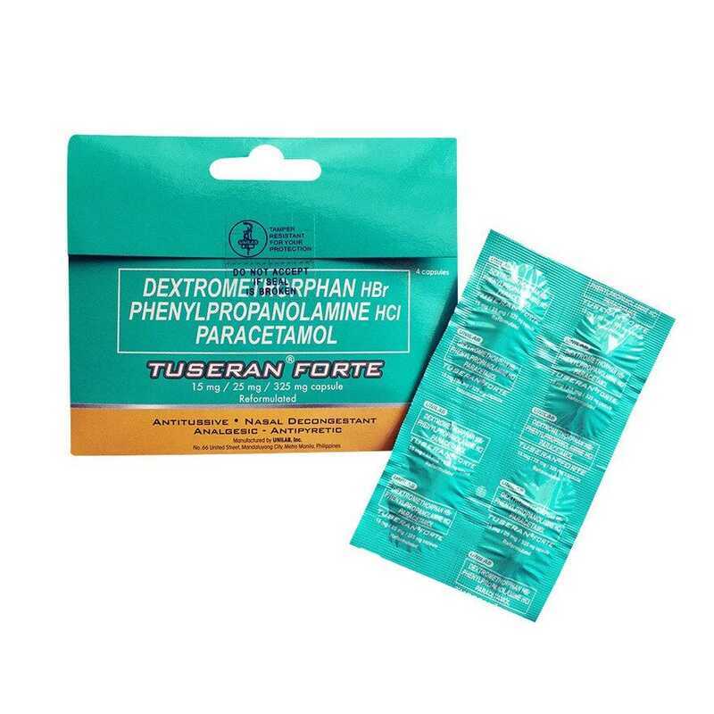 B TUSERAN FORTE Dextromethorpan Hydrobromide + Phenylpropanolamine ...