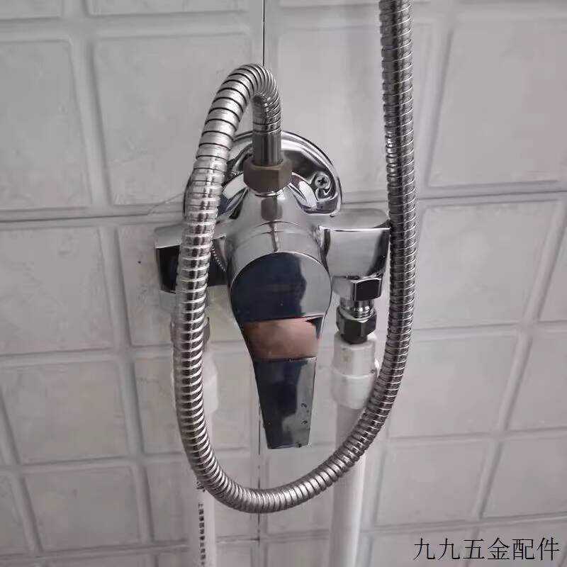 Copper Hot and Cold Switch Water Heater Solar Shower Set Exposed Pipe ...