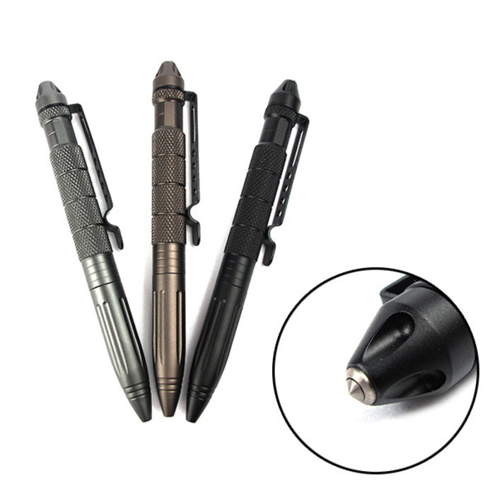 B2 Tungsten Steel Tip Tactical Defense Pen EDC Multifunctional Self ...