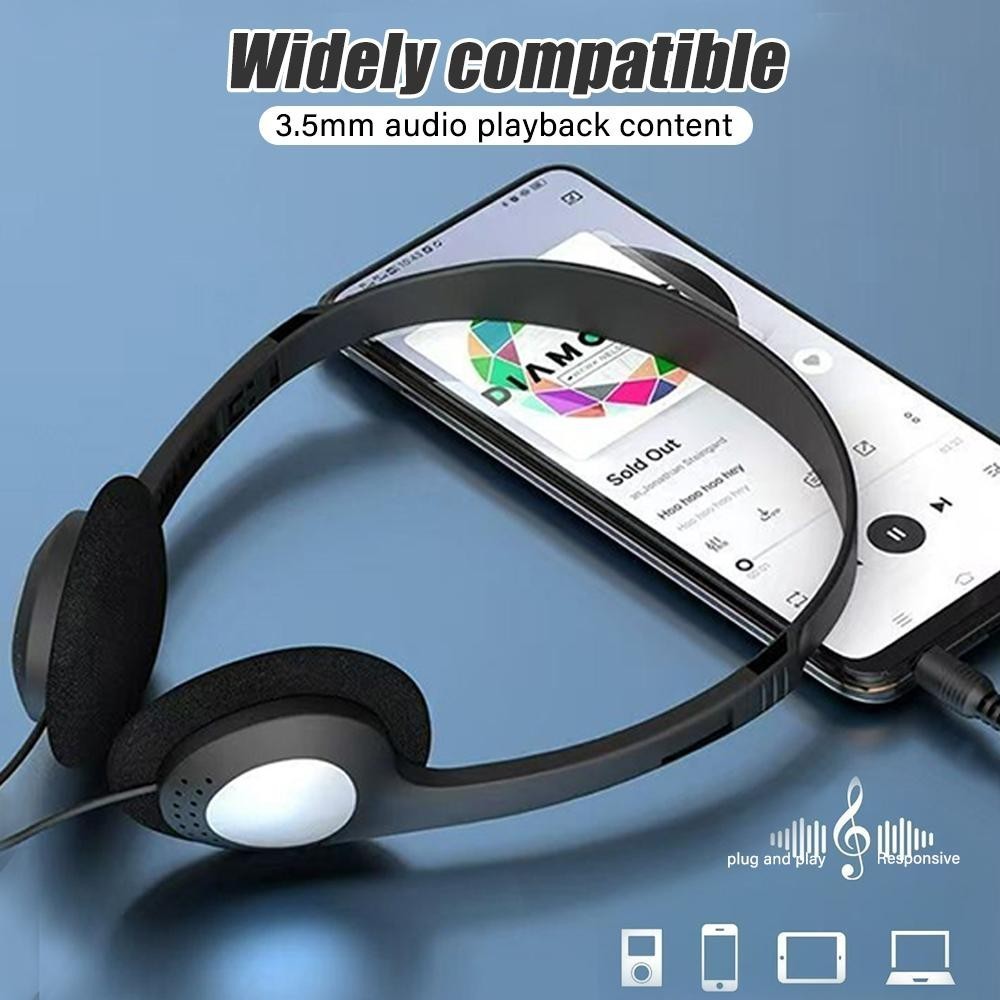Retro 3.5Mm Wired Y2K Stereo Headphones Earphones With Mic Noise ...