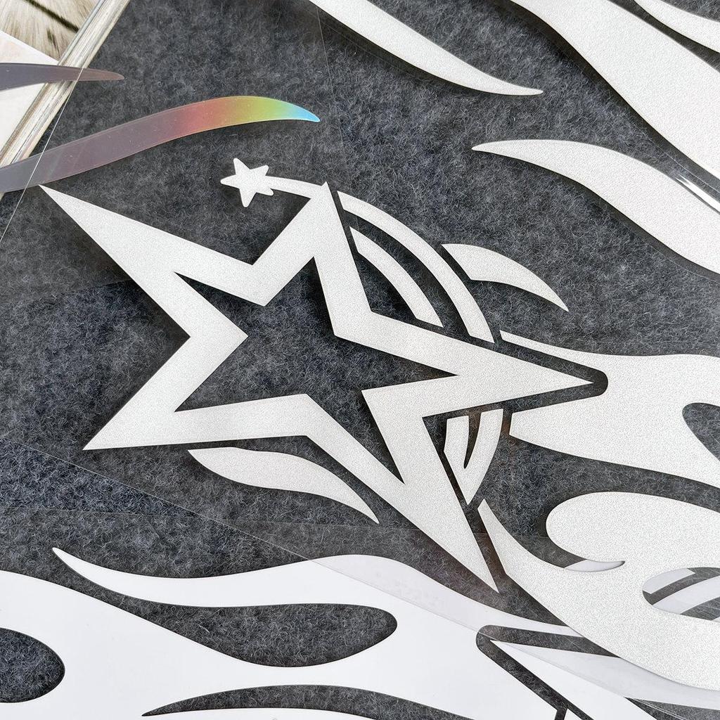 Fire Star Sticker Reflective Universal Starfire Cutting Stickers for ...