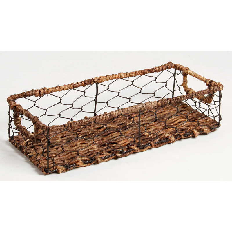 BASKET TREND Rectangular Chicken Wire Tray Gift Food Fruits Christmas ...