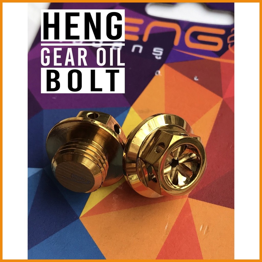 HENG Gear Oil Bolt Gold / WhiteGold | Shopee Philippines