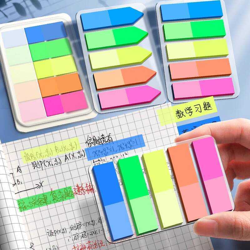 Index Tabs Fluorescent Transparent Indicator Writable Marking Strips ...