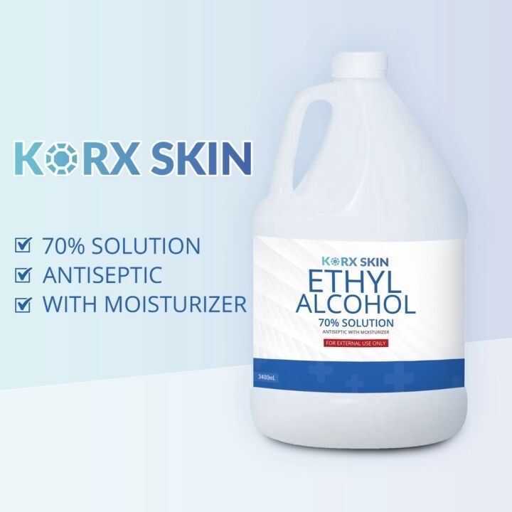 3400 ML Generic Ethyl Alcohol 70% Solution Antiseptic With Moisturizer ...