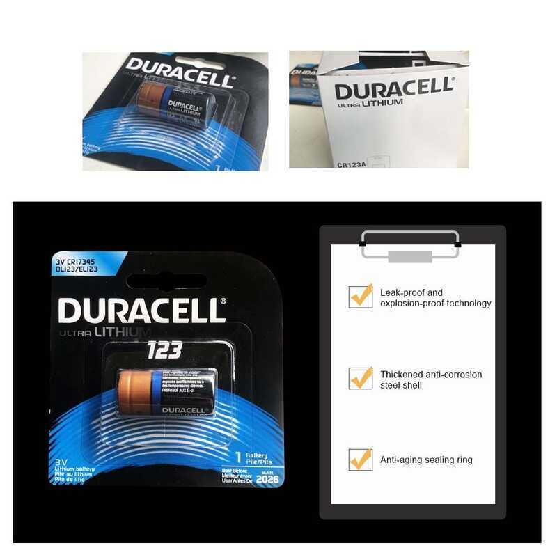 PCS 4-8 Pack Original DURACELL Cr123a Cr123 123A 123 Cr17345 3V Lithium Battery For Camera ...