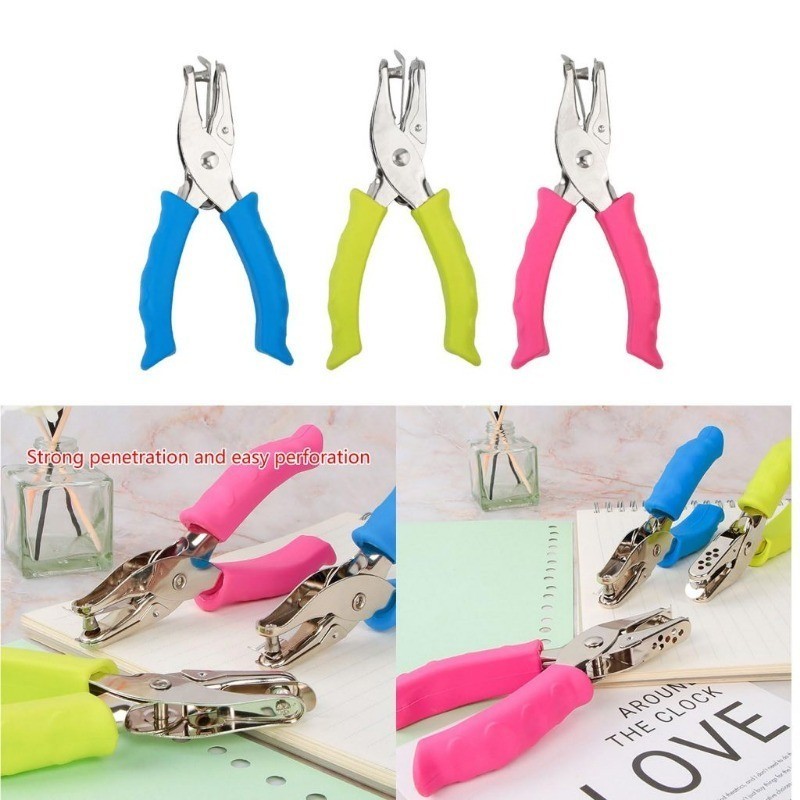 6mm Single Hole Puncher Silicon Non-Slip Handle Heavy Duty for Office ...