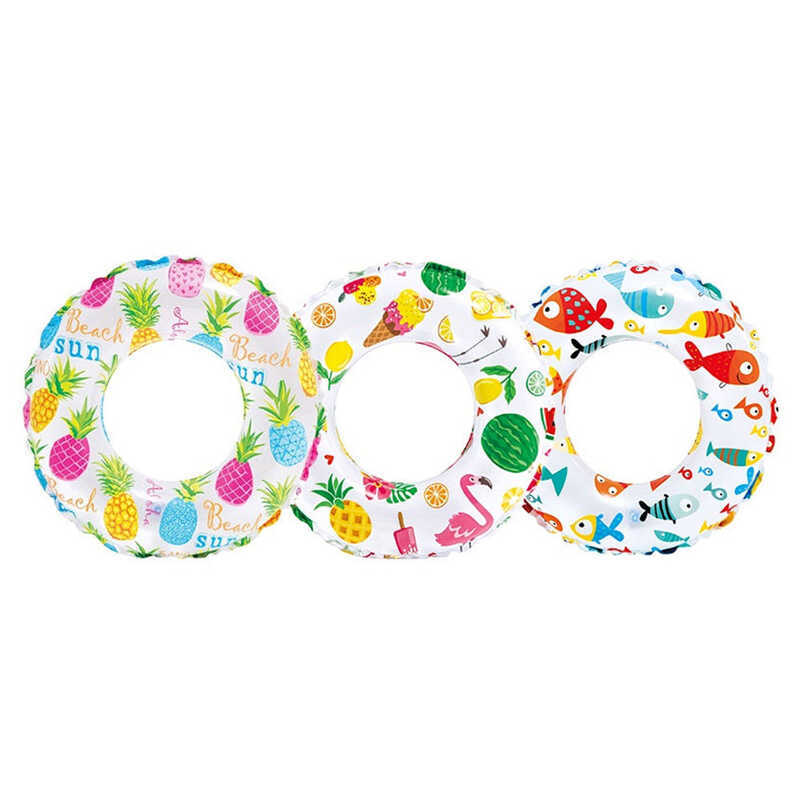 Intex 20/24Inch Iatable Lively Print Swim Rings For Kids Outdoor Fun ...