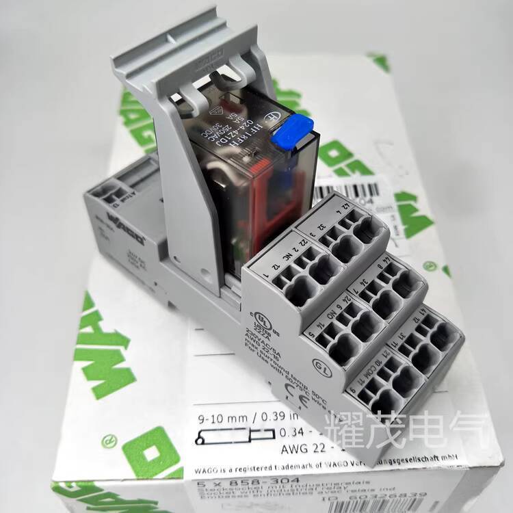 WAGO Germany WAGO Relay Socket 858-304 with Relay Status Indicator ...
