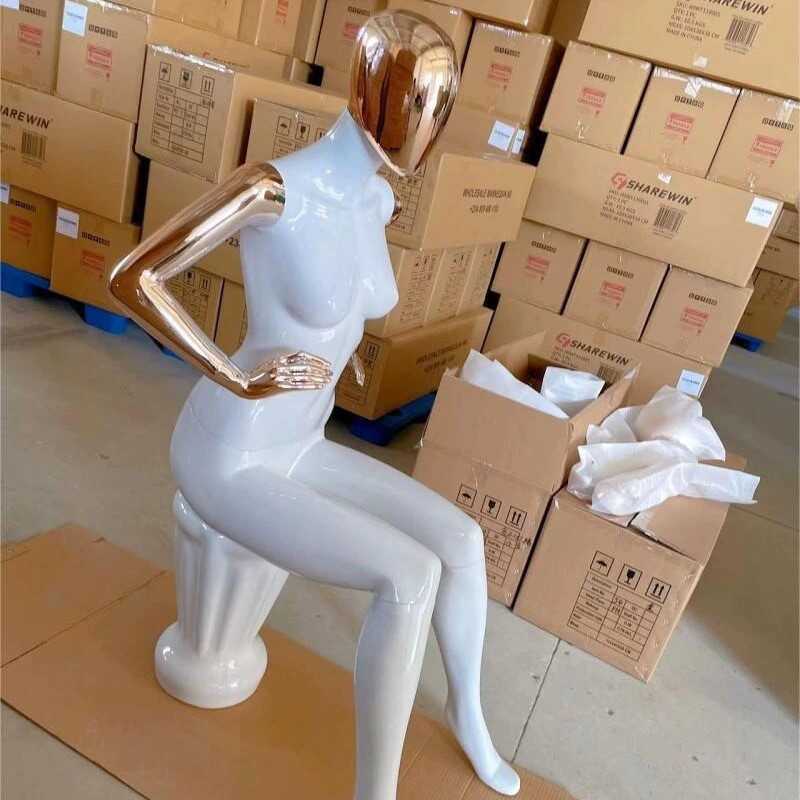 Sitting Posture Mixed Full Body Female Clothing Window Display Props ...