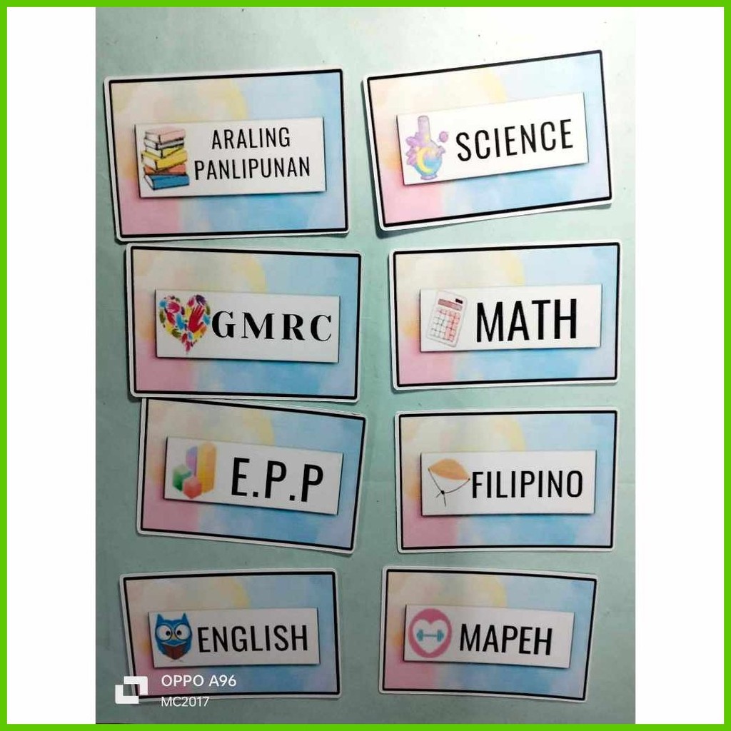 ↑ Subject Label Sticker Grade 1 grade 2, Grade 3, Grade 4, Grade 5 ...