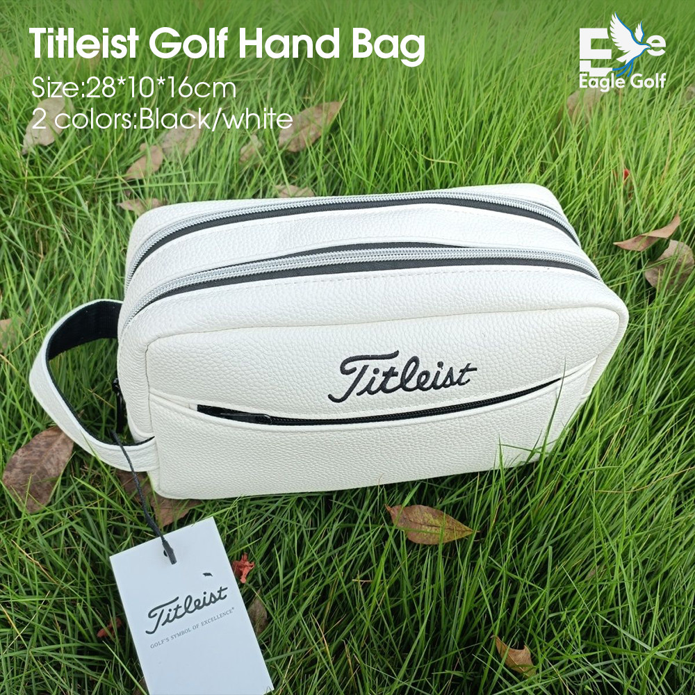 (COD) Titleist Golf Hand Bag Waterproof Double Layer PU Leather Multi ...