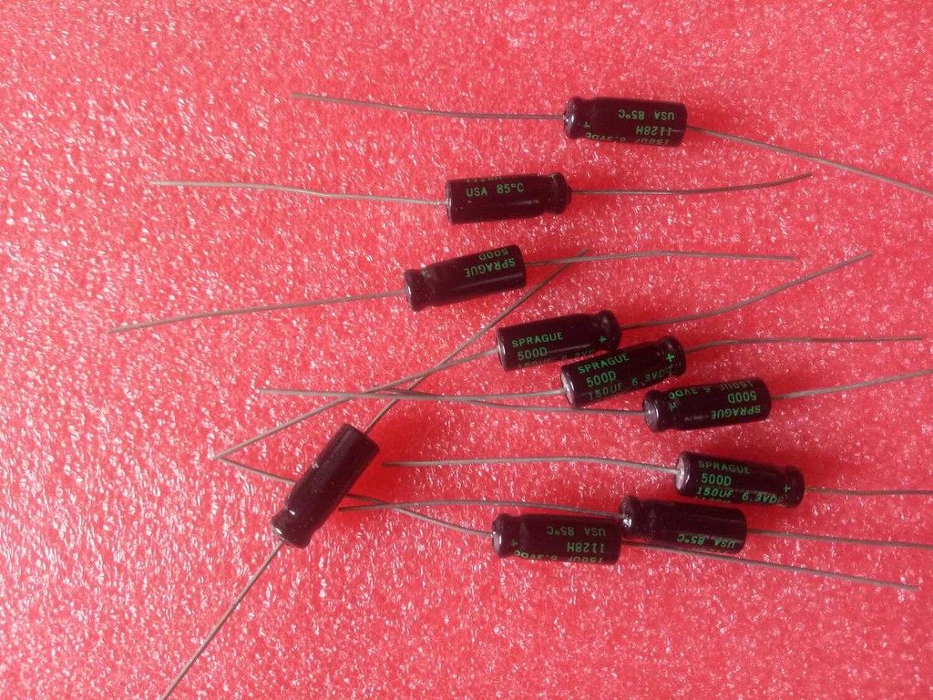 Siby SPRAGUE 500D 150uF 6.3VDC Axial Cathode Electrolytic Capacitor ...