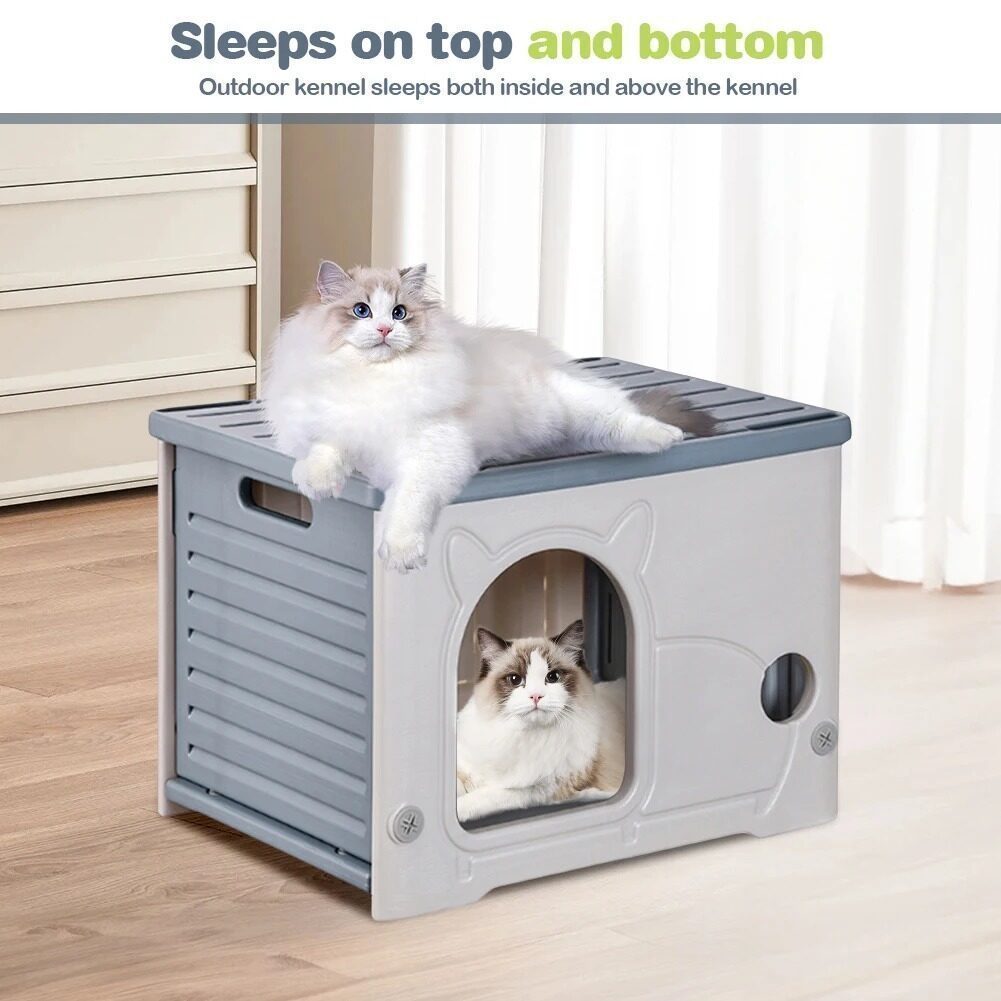 TEEKLAND Portable All Weather Cat House for Indoor Outdoor Use ...