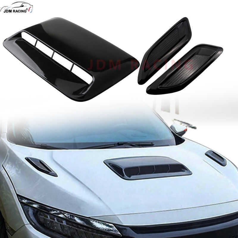 40Cm Universal Car Air Flow Decorative Intake Hood Scoop Bonnet Vent ...