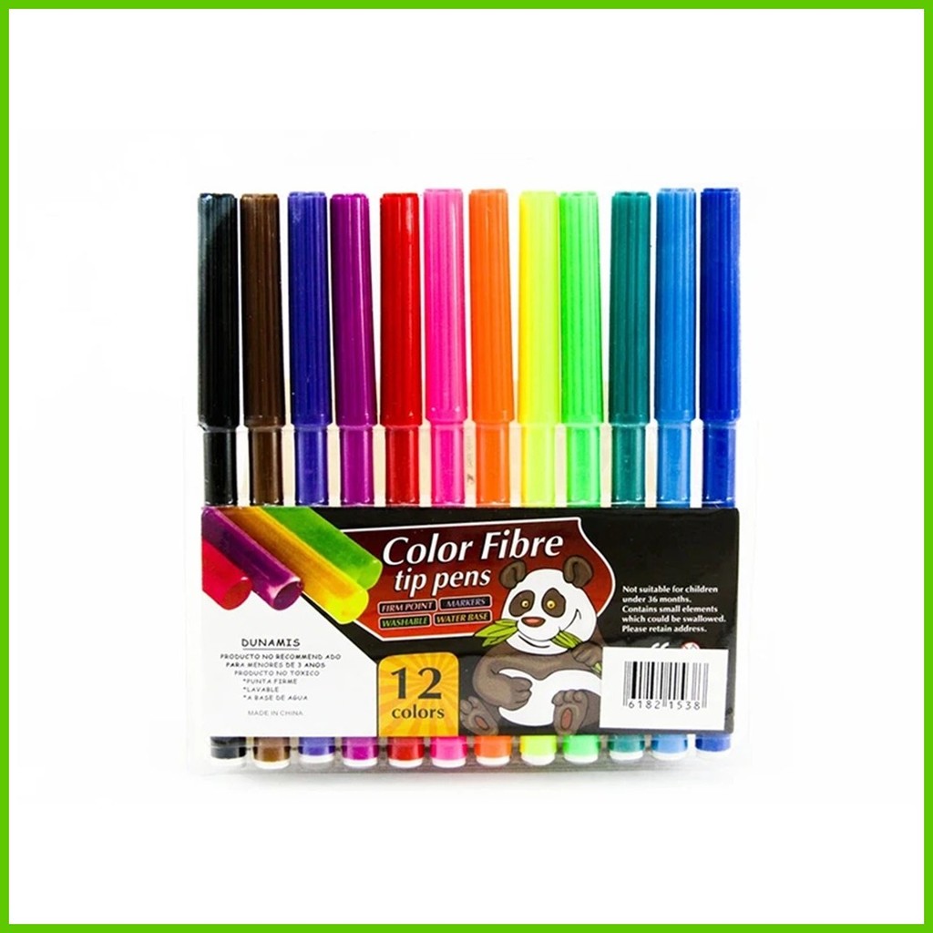 Color Fiber Tip Pens (12 Colors) | Shopee Philippines