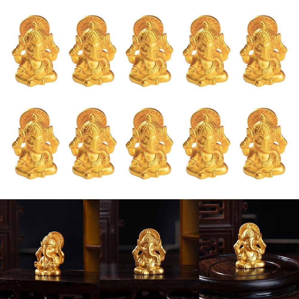 [FUNWD]10PCS For Ganesha Statue Elephant Statue Decoration For Home ...