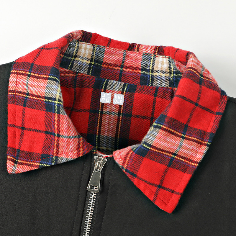 Uniqlo Fake Two-Piece Patchwork Plaid Jacket M-5XL Couple Style ...