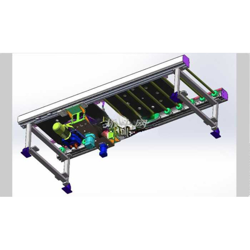 Friction Conveyor Line (Automatic Tray Rotating Mechanism) 3D Drawing ...