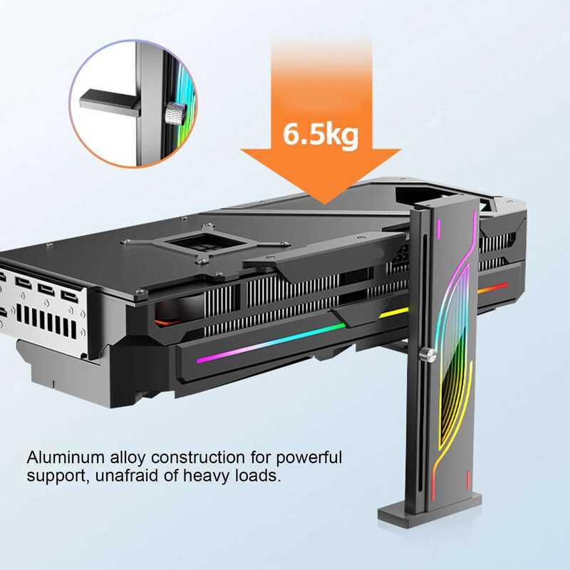 RGB GPU Video Card Support Holder Height Adjustable Secure Install 5V 3 ...