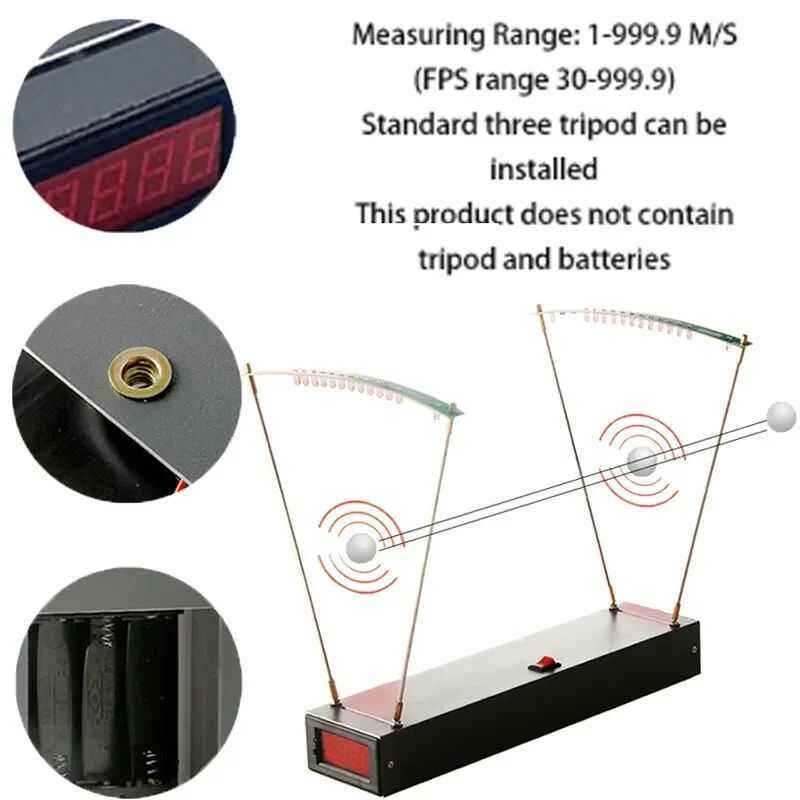 Multi-Functional 30-9999 FPS Speed Measuring Instrument Wireless ...