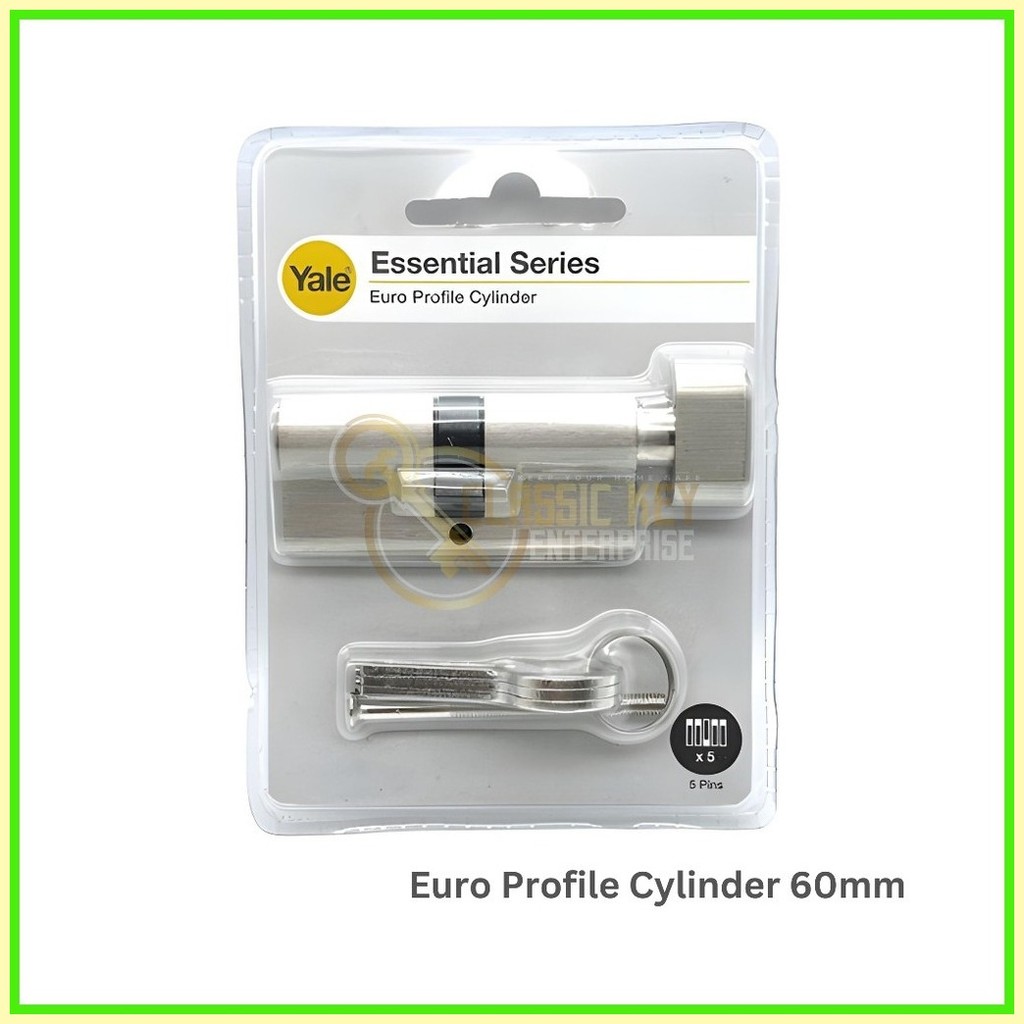 Yale Euro Profile Cylinder Single / Double Side Key Model Essential ...