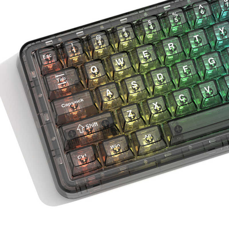 Keys WOMIER Black Transparent Clear Keycaps Crystal Ceramic PC Keycap ...