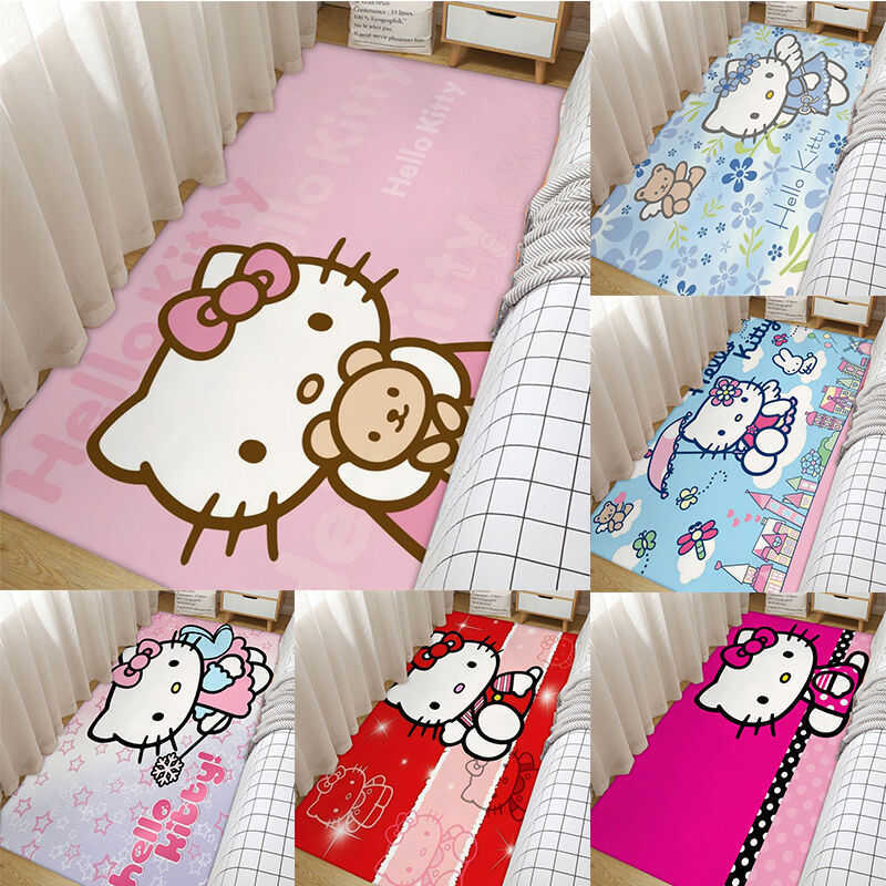 MINISO Sanrio Hello Kitty Cat Rug Non-Slip Hine Washable Door For ...