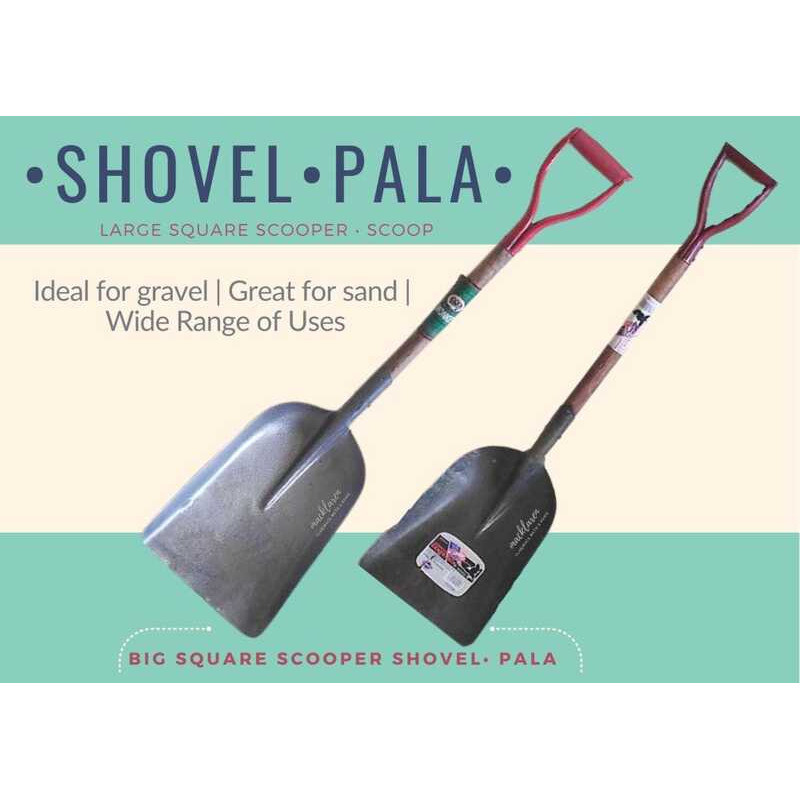 Shovel Pala Big Square Scoop Scooper. Use For Gravel And Sand. Maganda ...