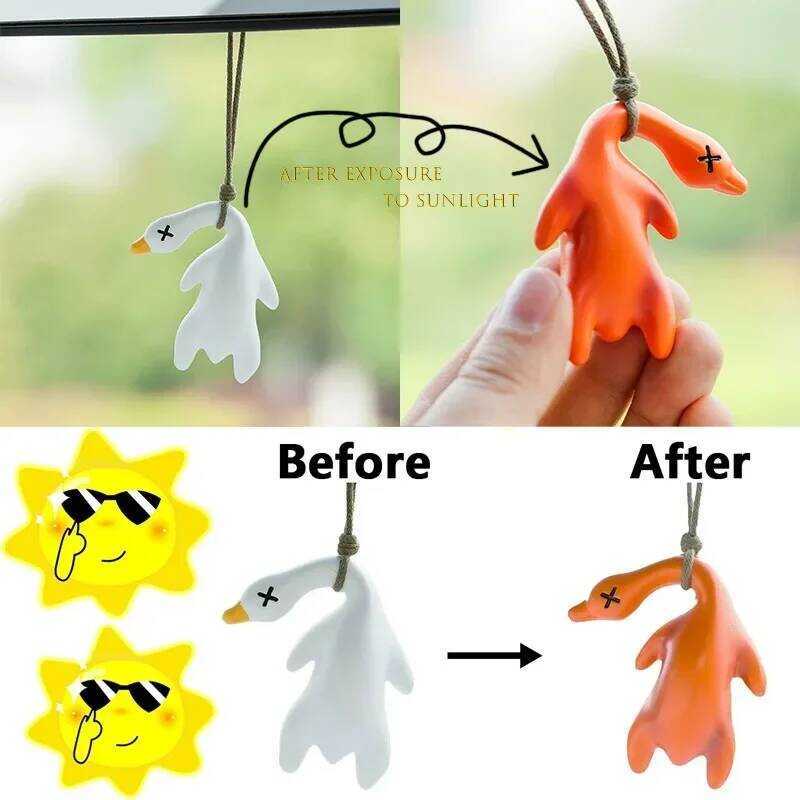 2025 New Color Changing Roast Duck Car Pendant Color Change Roasted ...