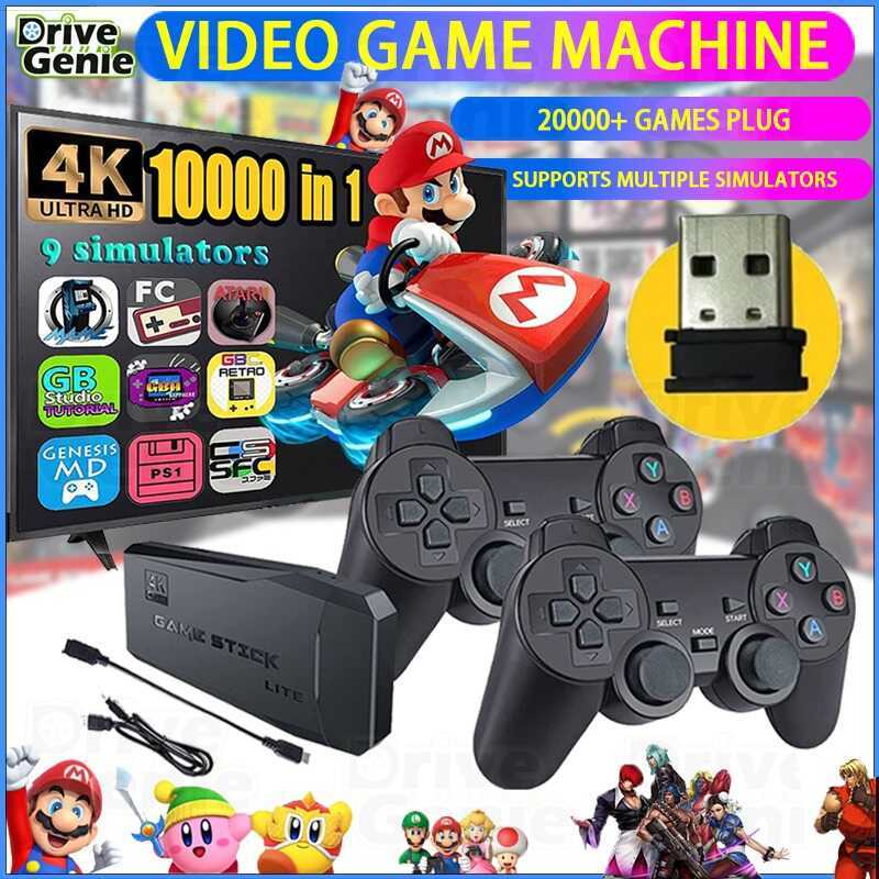 New Console+Android TV Stick M8 2 In 1 4K HD 30000+ Retro Classic Games ...