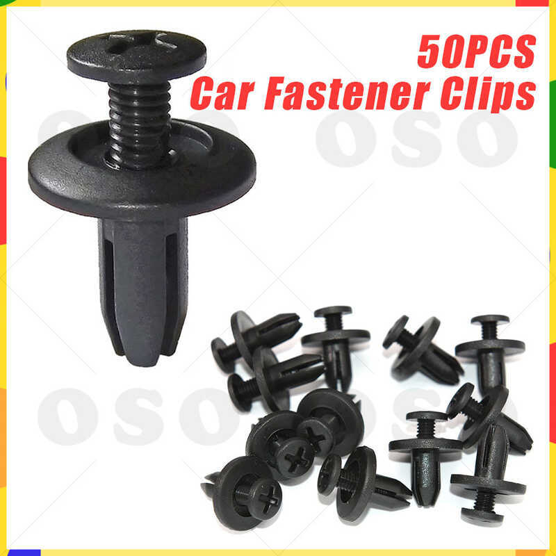Universal 6Mm 50Pcs Car Fastener Clips Expansion Rivets For Bumper ...