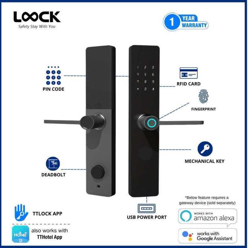 LOOCK A04 TTLOCK Digital Smart Door Lock Fingerprint Biometric Home ...