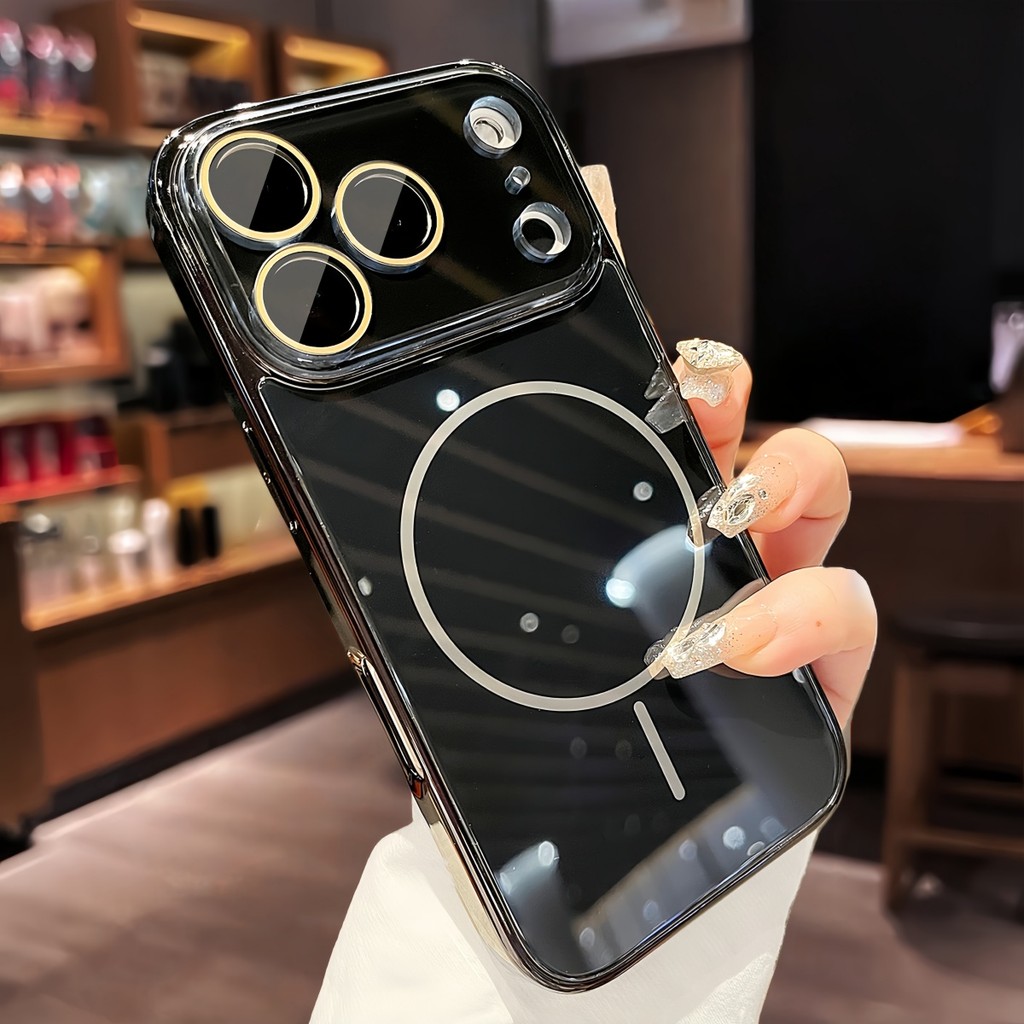 New ip17 Casing rose gold tempered glass case with lens protector for ...