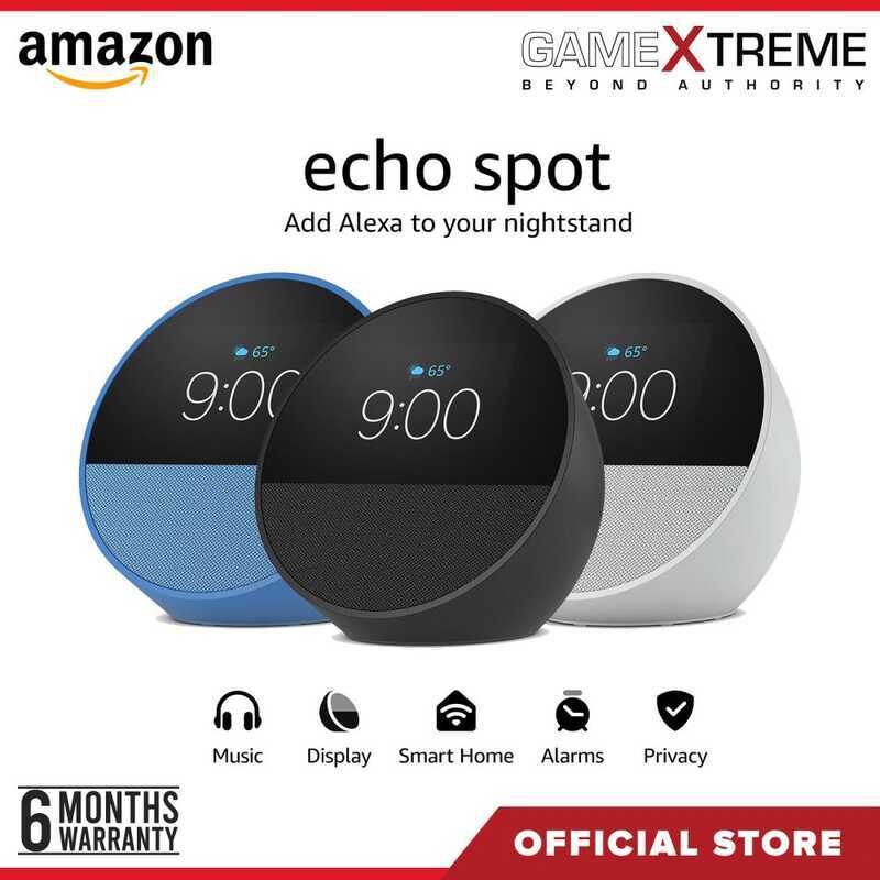 Amazon Echo Spot (2024 Release), Smart Alarm Clock With Vibrant Sound ...