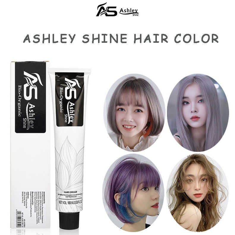 Ashley Shine Bio-Organic Basic Hair Color Milk Tea Purple/Sier Ash/Ash ...