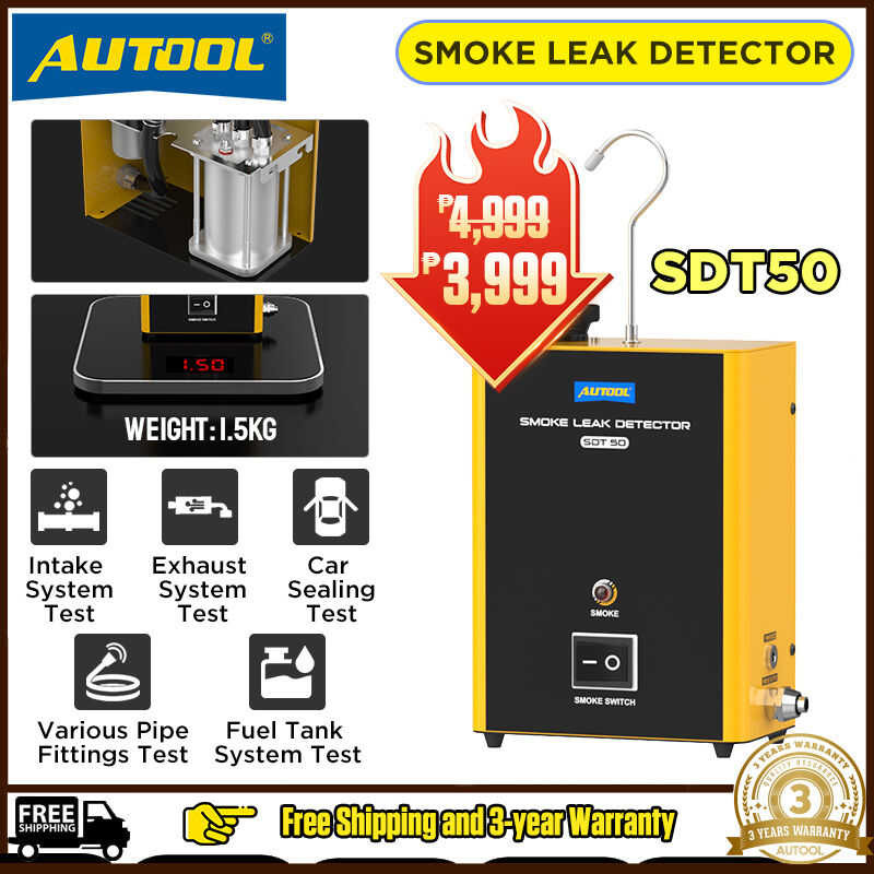 Special Price AUTOOL Sdt50 12V Car S-Moke Leak Detector Automotive EVAP Gas Leakage Hine Locato ...