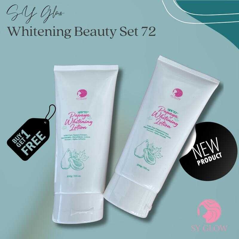 SY Glow Beauty Set 72 - Lotion| SPF 70| Pure Niacinamide| Glutathione ...