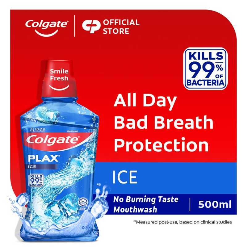 Colgate Plax Antibacterial Mouthwash Ice Intense Flavor 500Ml Ccf ...
