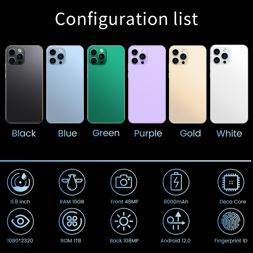 I4 Pro Max 6.8inch 1+16G 5G Smart Android Phone | Shopee Philippines