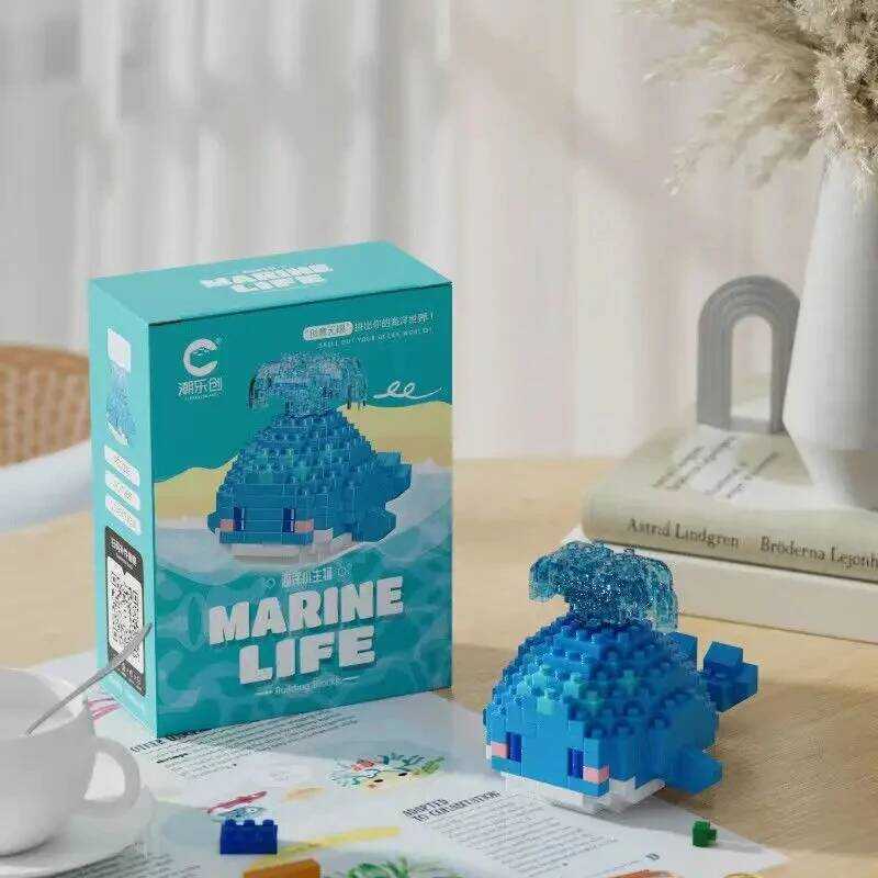 Creative Mini Marine Creatures Building Blocks Children's Cute Marine ...