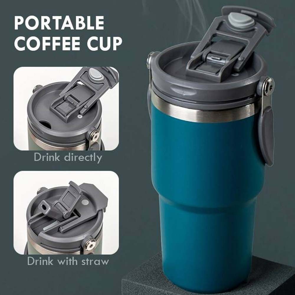 Mercury (600ml/900ml/1200ml) thermos cup with handle, hot and cold ...