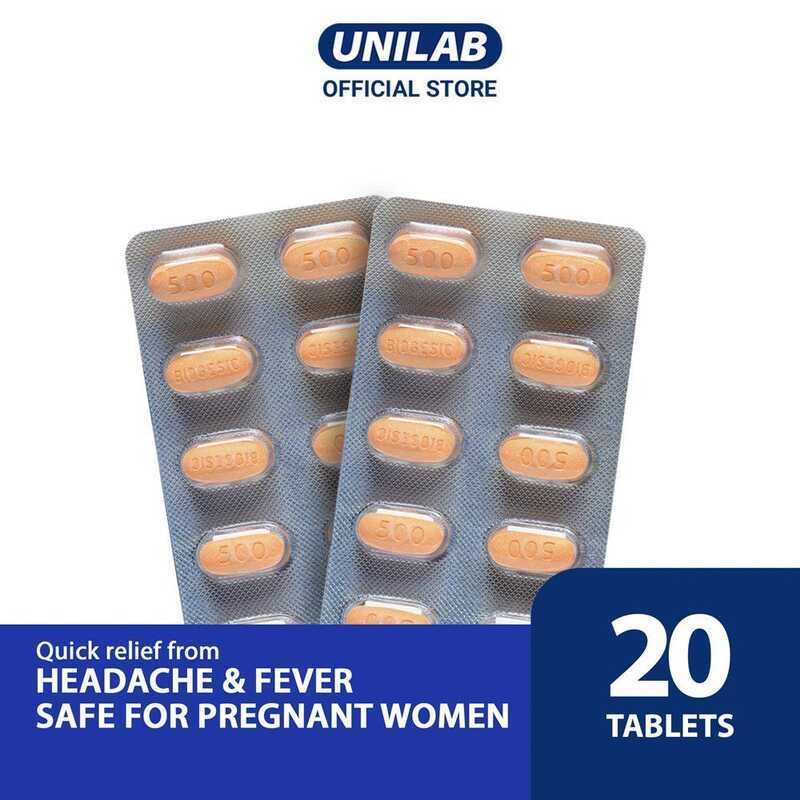 Unilab Biogesic 20 Tablets - 500Mg Paracetamol For Quick Relief Of ...