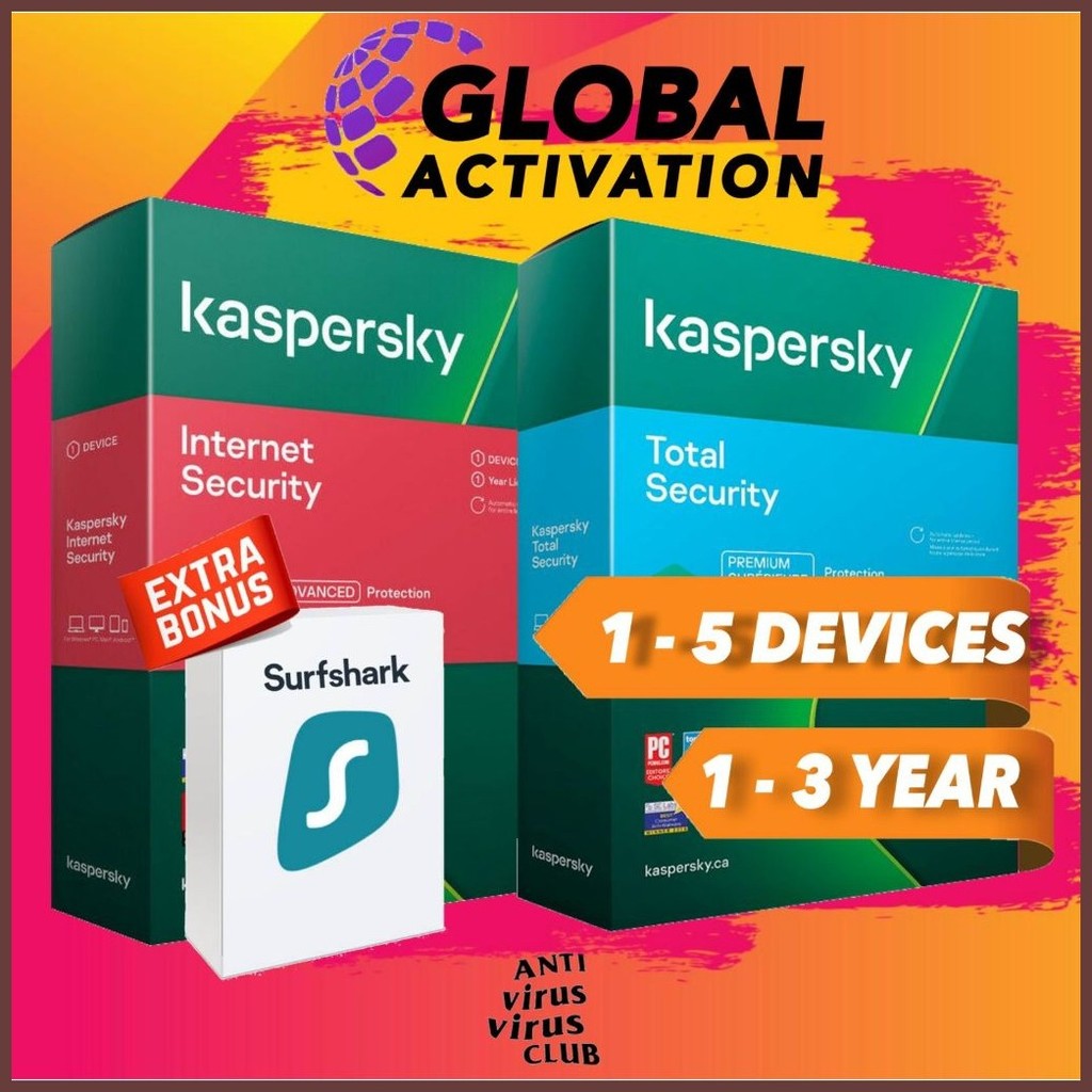 ☮ ORIGINAL KASPERSKY INTERNET SECURITY & TOTAL SECURITY ANTIVIRUS ...