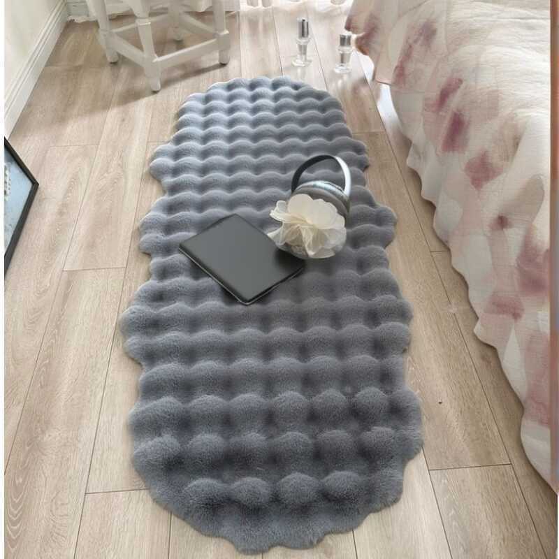 ⭐ A A⭐A Velvet Bedroom Rug Irregular High-End Living Room Coffee Table ...