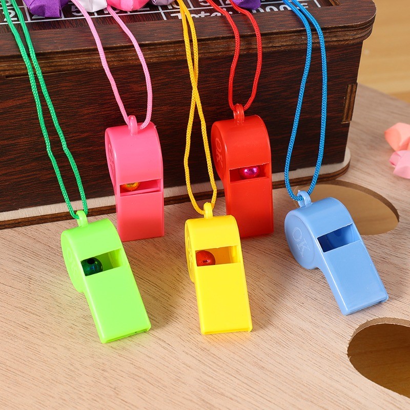 [ Wholesale Prices ]Mini Plastic Whistles with Rope - Multicolor Neck ...