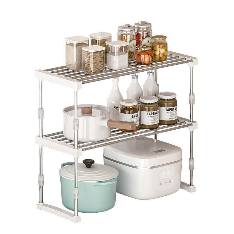 Kitchen Desktop Layered Rack Countertop Storage Rack Pot Rack Magic ...