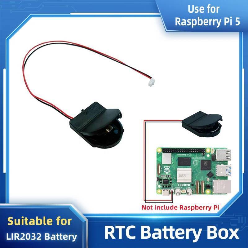 Raspberry Pi 5 RTC Battery Box Real Time Clock Holder for RPI 5 Pi5 ...