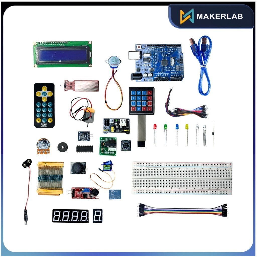 Makerlab Super Starter Kit for Uno R3 with PDF Projects and Code ...